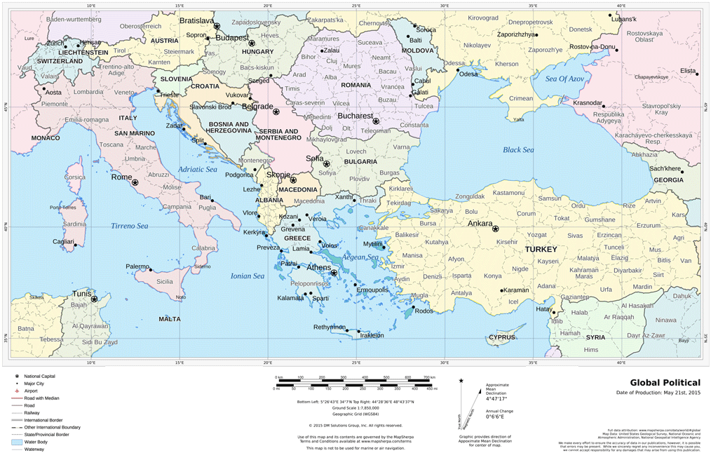 Political Maps - World / Regional - Custom Maps : XYZ Maps