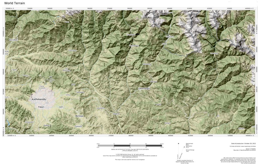 Physical Maps - World / Regional - Custom Maps : XYZ Maps